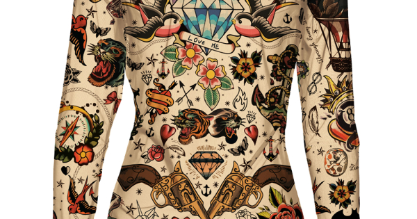 Stretch-tulle top with, kids "Tattoo" print. Buy at price 37 € in the ...